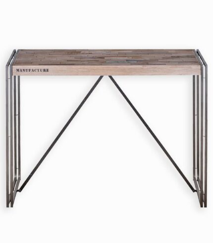 Table haute bois de bateau L 150 cm SAMBA | Cocktail Scandinave