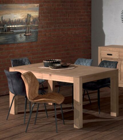 Table pin massif ciré MOVING + allonge | Cocktail Scandinave